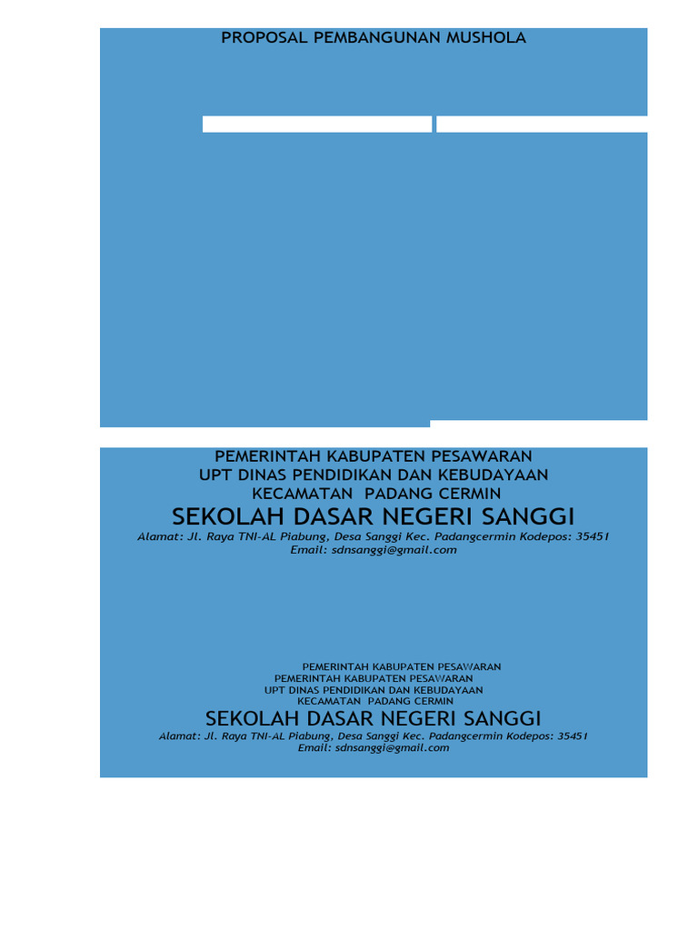 Contoh PROPOSAL PEMBANGUNAN MUSHOLA | PDF