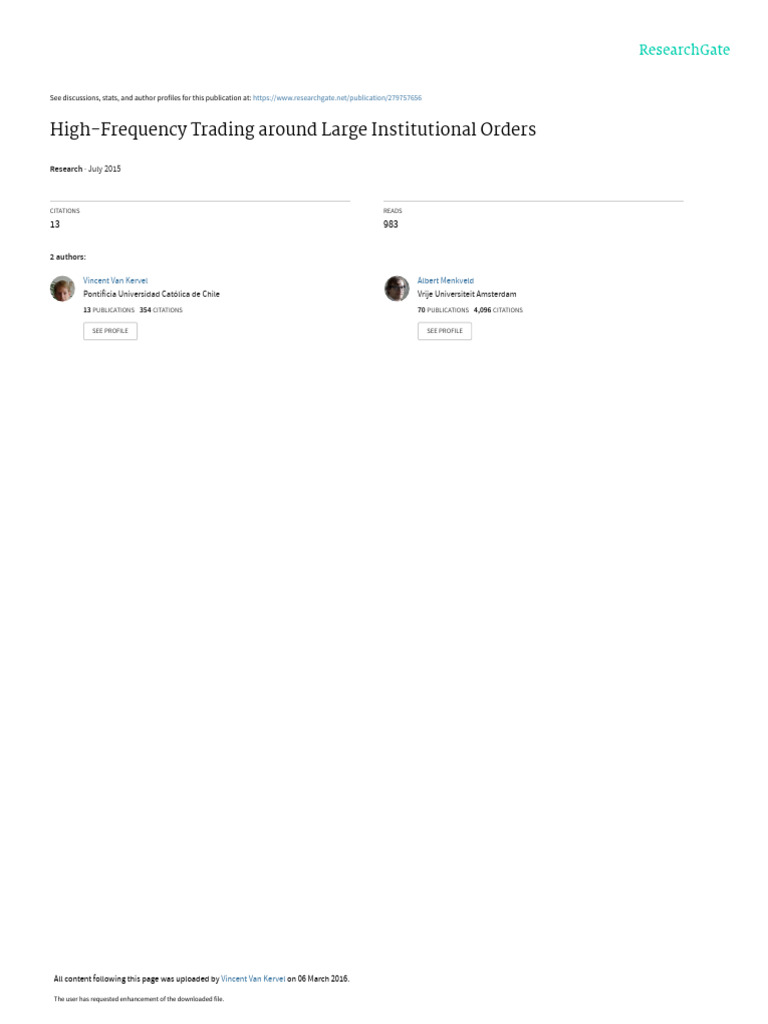 final-version-v4 | PDF | High Frequency Trading | Vix