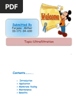 UF Manual by QUA | PDF | Membrane | Chemical Engineering