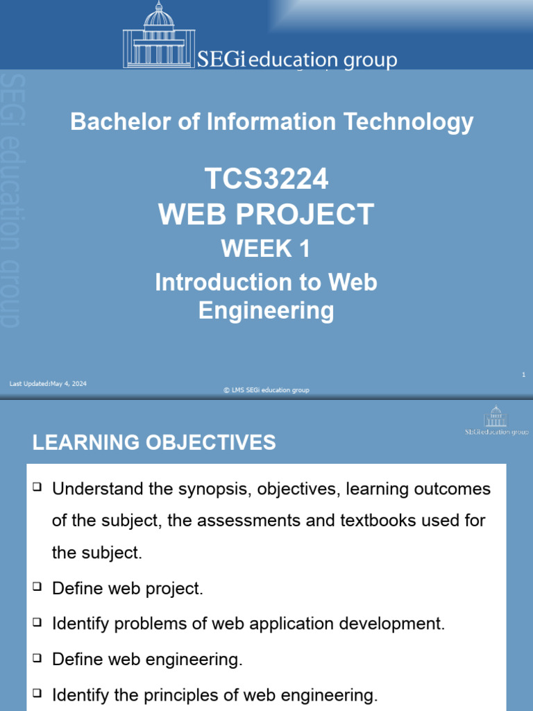 1 - Introduction To Web Engineering | PDF | World Wide Web | Internet & Web