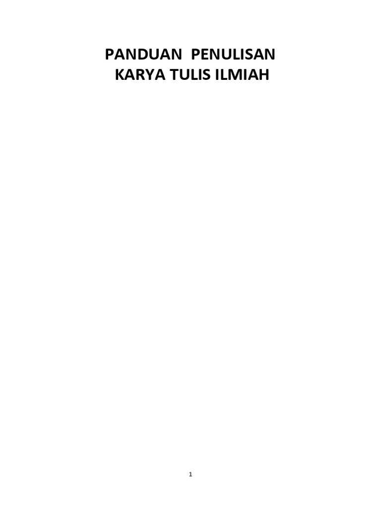 PANDUAN PENULISAN KTI 2024 | PDF