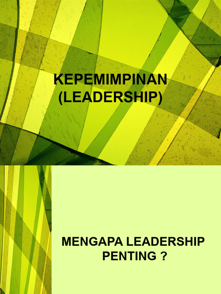 Pentingnya Kepemimpinan Efektif | PDF | Karier & Perkembangan