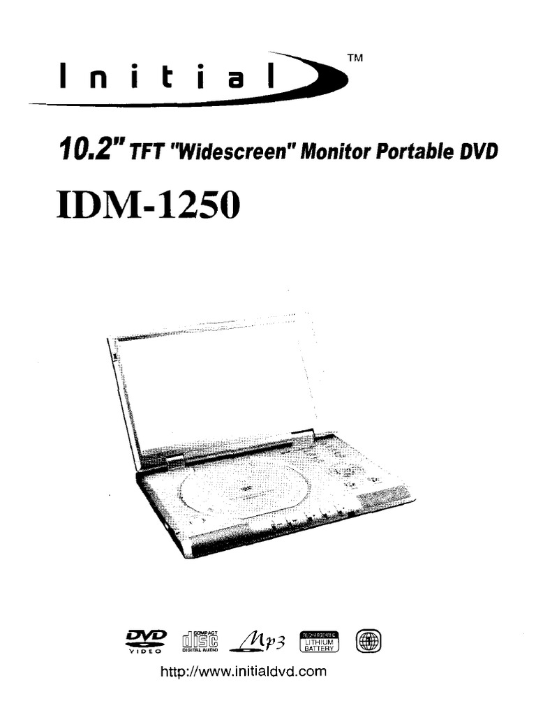 DVD Initial IDM-1250 Manual | PDF