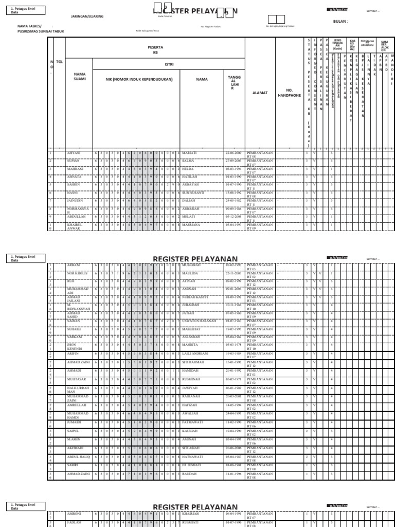 REGISTER KB Desa Pembantanan APRIL 2024 | PDF