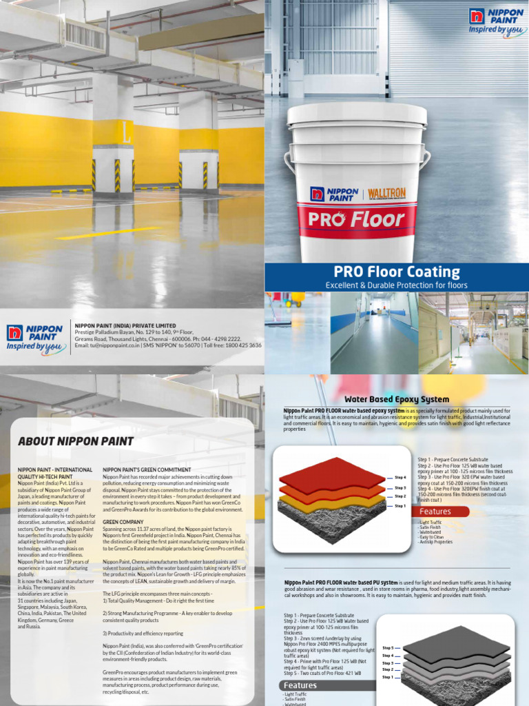 Nippon Paint Pro Floor Coating Guide | PDF | Epoxy | Paint