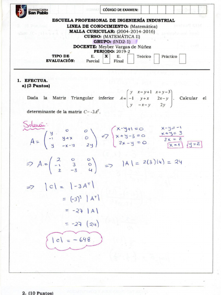 Ejercicios resueltos_Matrices | PDF