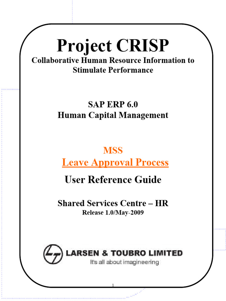 MSS - Leave Approval Is User Manual | PDF | Business | Information Technology