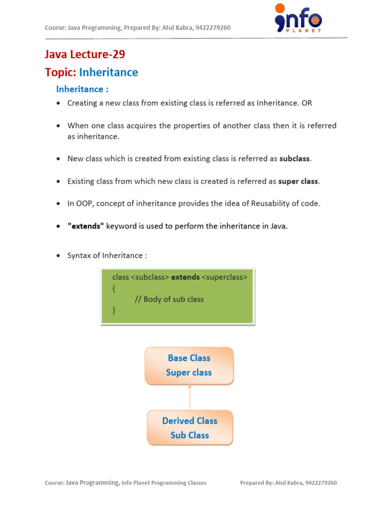 Java Inheritance | PDF | Inheritance (Object Oriented Programming ... Java Inheritance | PDF | Inheritance (Object Oriented Programming ...