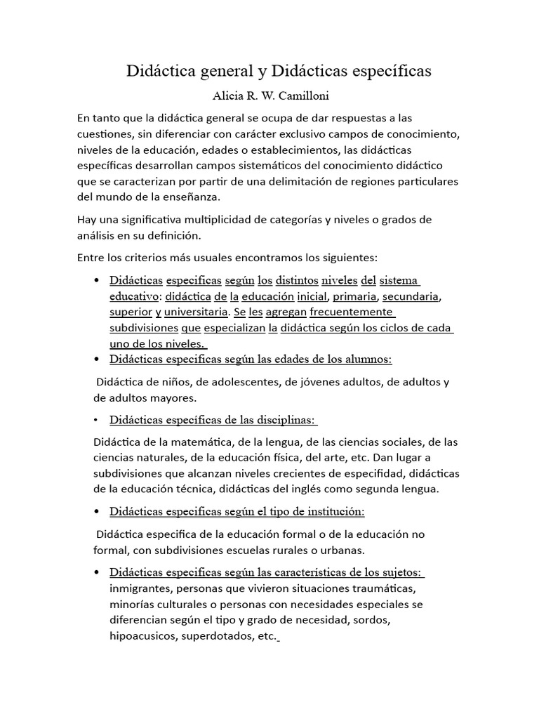 Didáctica General y Didácticas Específicas-1 | Descargar gratis PDF ...