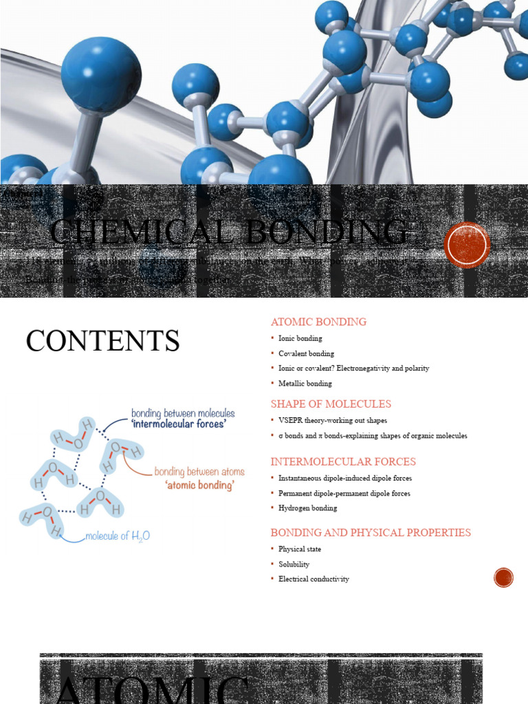 Chemical Bonding | PDF | Ionic Bonding | Chemical Bond