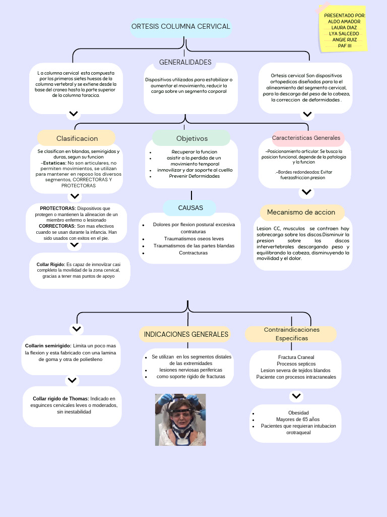 Mapa Conceptual Ortesis Columna Cervical | PDF | La columna vertebral ...