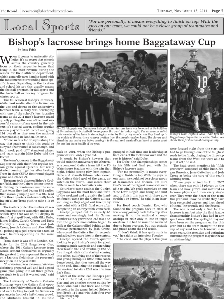 BULAX Baggataway Cup | PDF | American Football | National Football League
