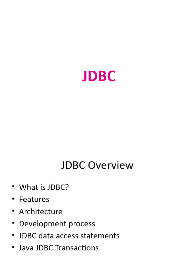 08 JDBC | PDF | Databases | Sql