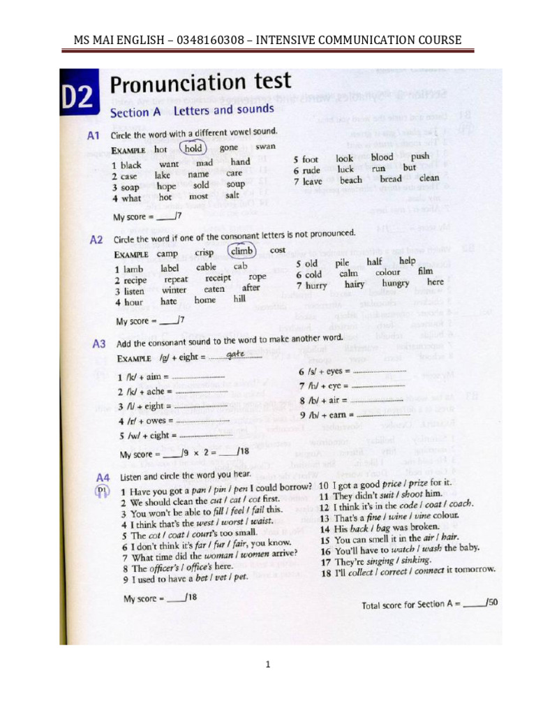 Test-pronunciation | PDF