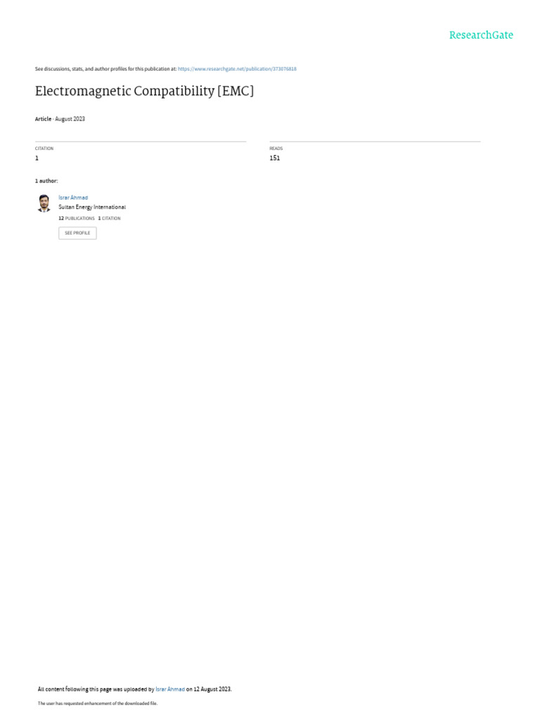 Electromagnetic Compatibility EMC | PDF | Electromagnetic Compatibility ...