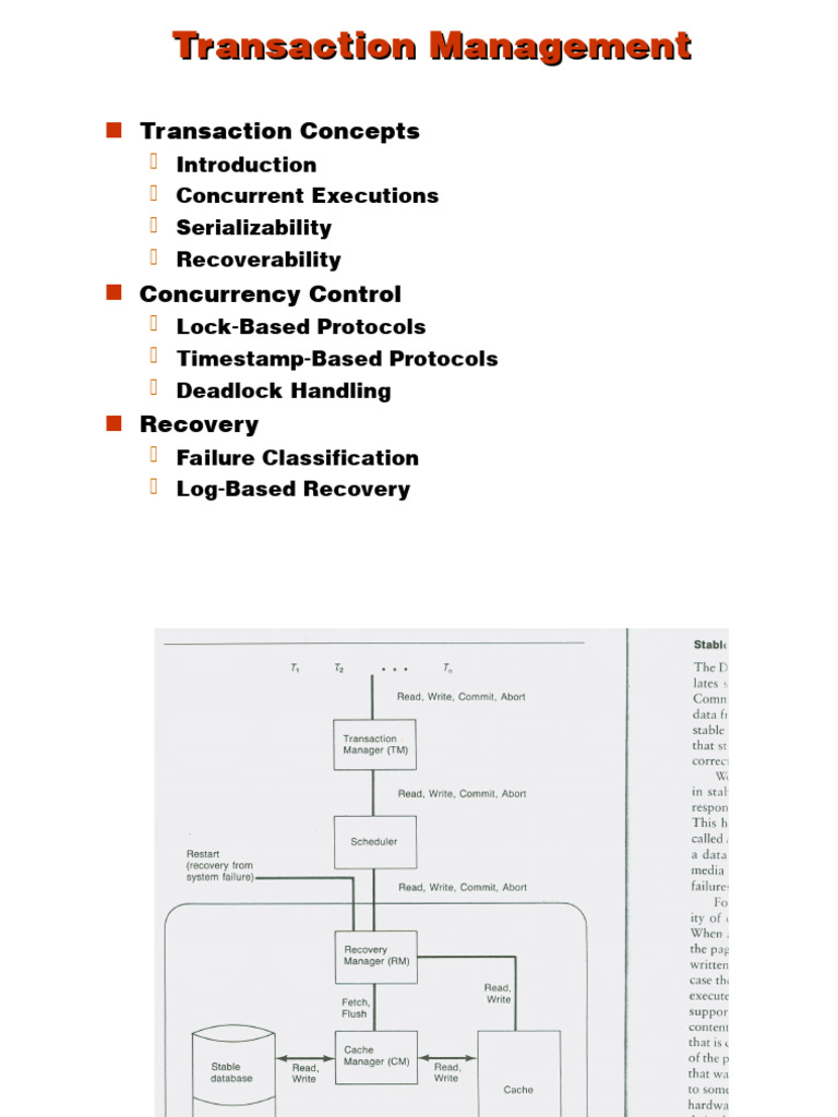 Transaction Management | PDF | Database Transaction | Information Technology Management