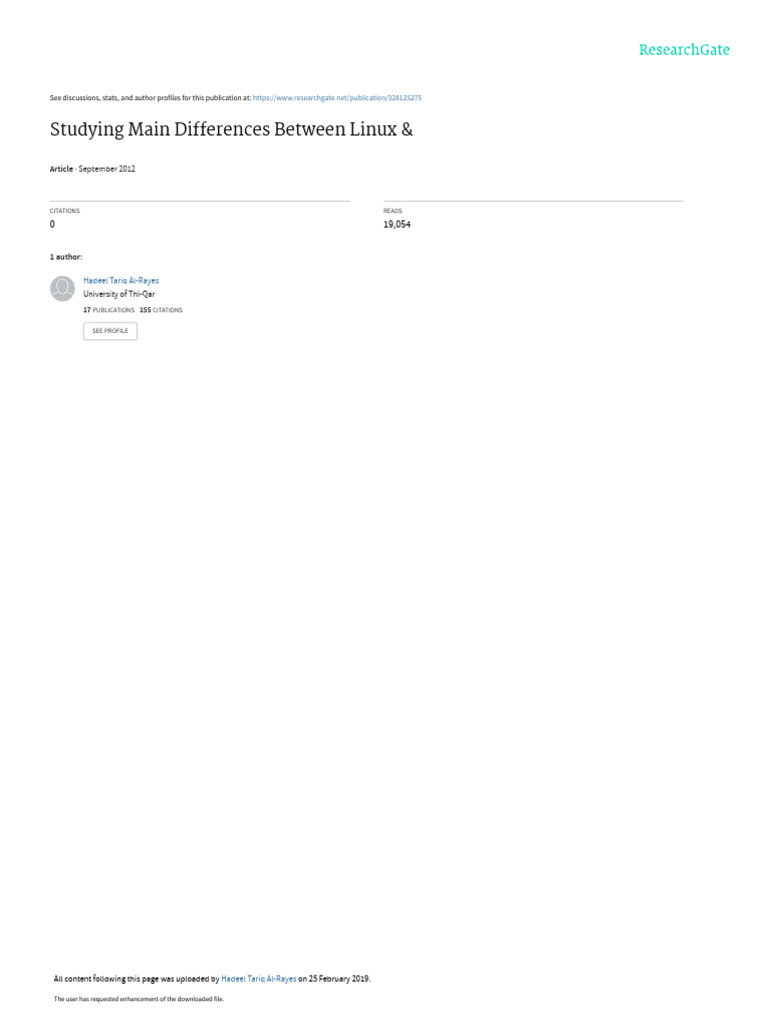 Studying Main Differences Between Linux | PDF | Operating System | File System