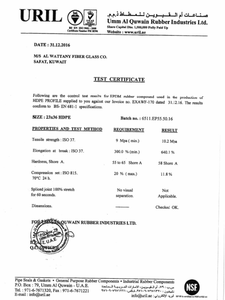 MTC URIL Gaskets | PDF