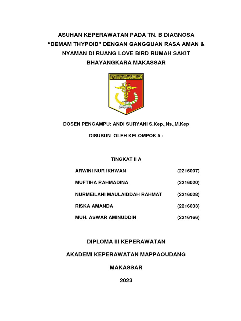 Asuhan Keperawatan Demam Typhoid | PDF