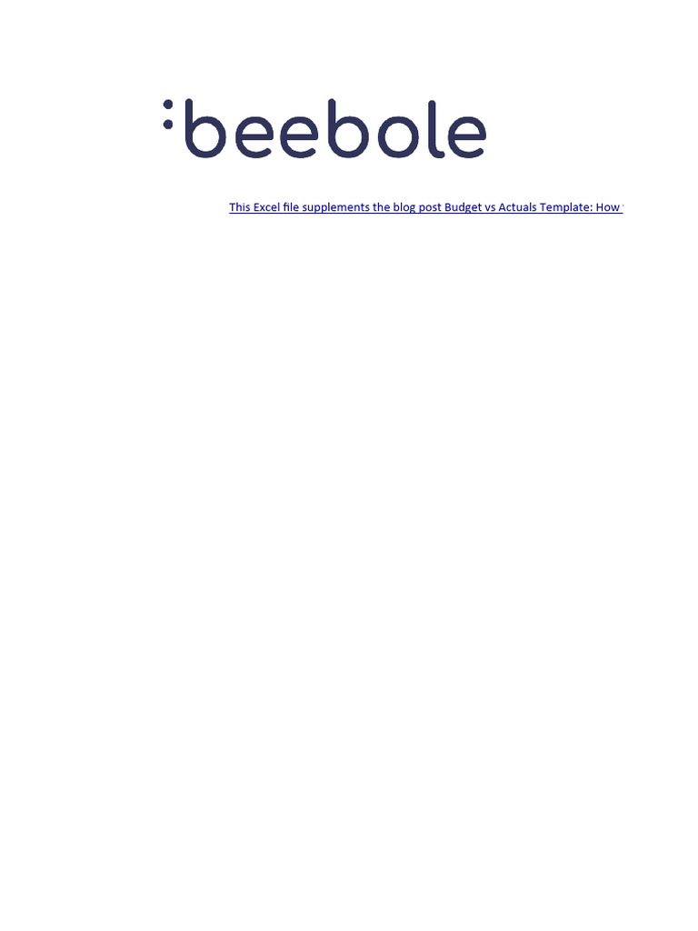 Budget vs Actuals Template Beebole | PDF | Equity (Finance) | Revenue