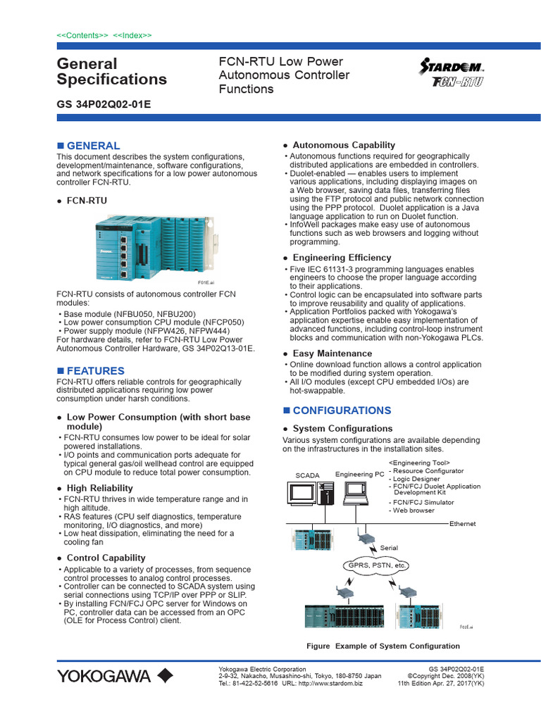 Fcn-Rtu Micro Controllers Gs34p02q02-01e - 011 | PDF | Application ...