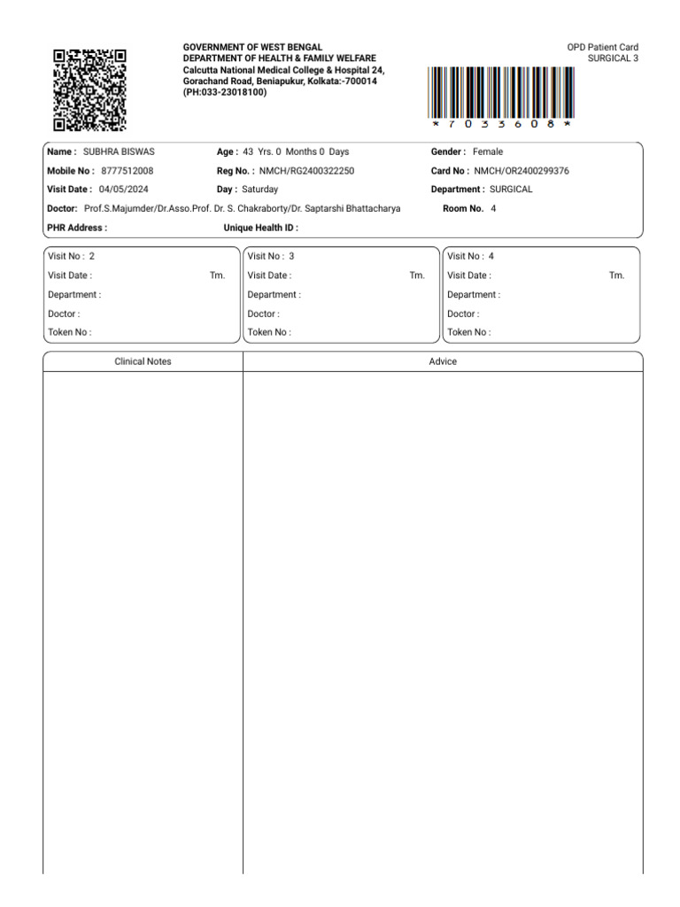 OPD Ticket Kakima | PDF