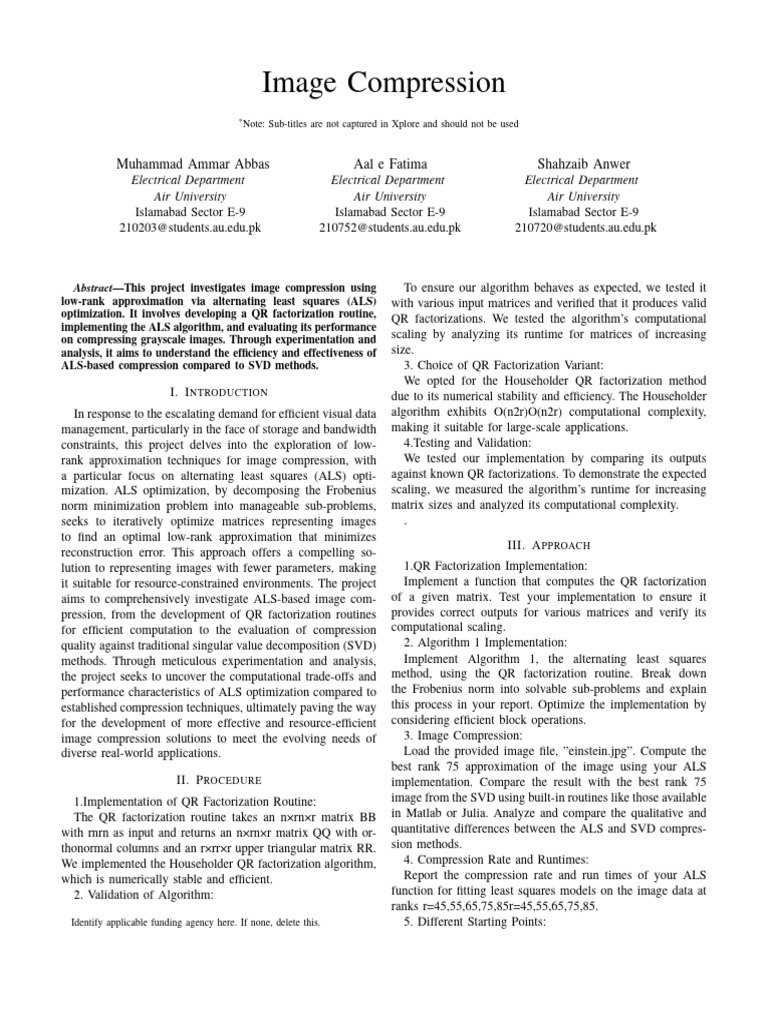 Numerical Method IEEE Paper | PDF | Matrix (Mathematics) | Eigenvalues And Eigenvectors