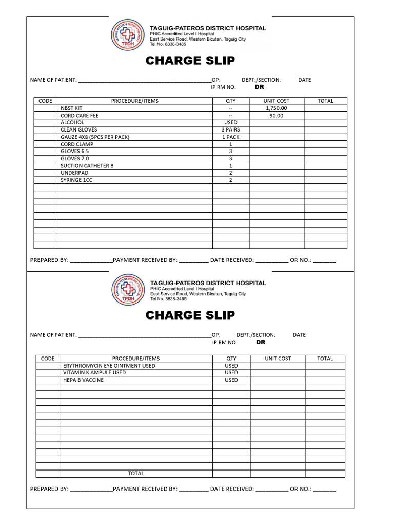 Charge Slip Baby - DR | PDF | Computers