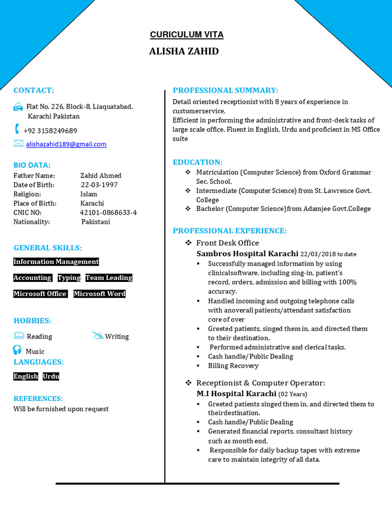 Alisha CV.. | PDF | Computing