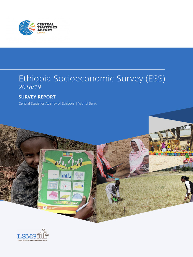 Survey Report Ethiopia Socioeconomic Survey Ess 2018 2019 | PDF | Sampling (Statistics)