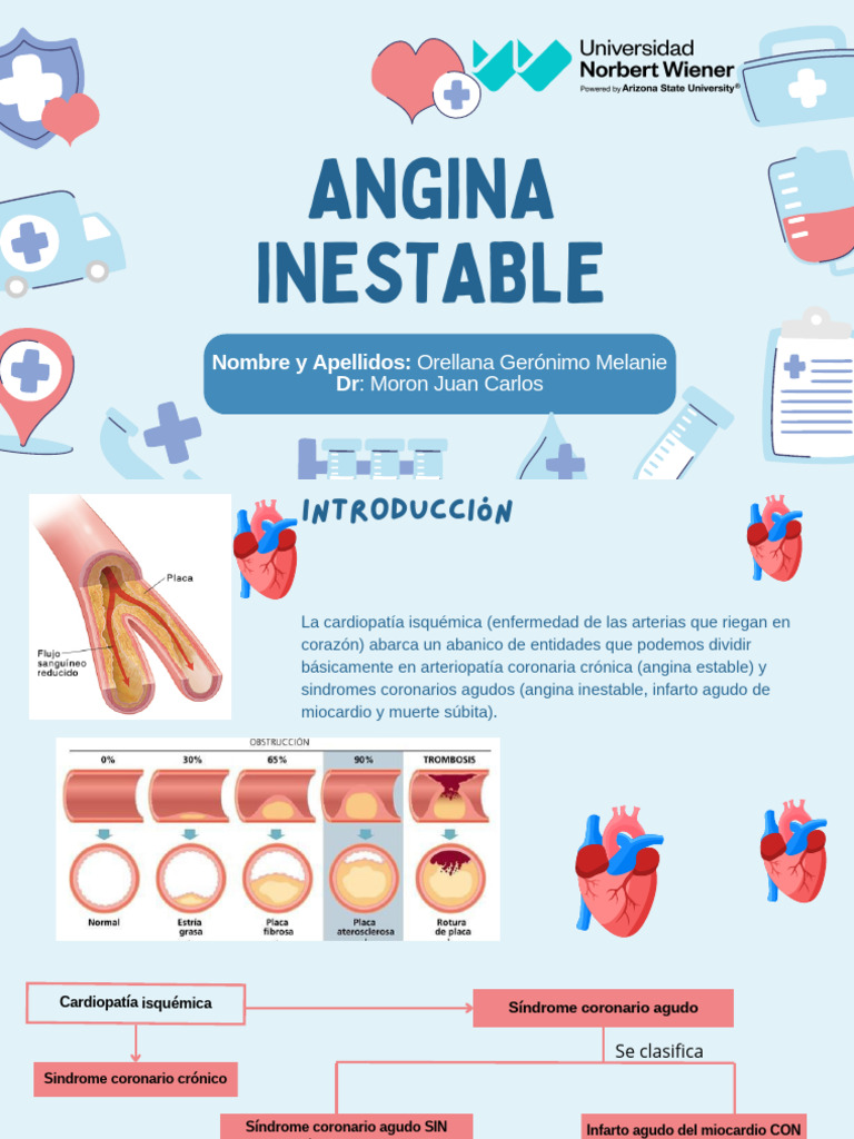 Angina Inestable | PDF | Infarto de miocardio | Cardiología
