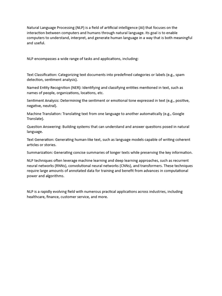 NLP: Key Tasks and Applications Guide | PDF | Computers