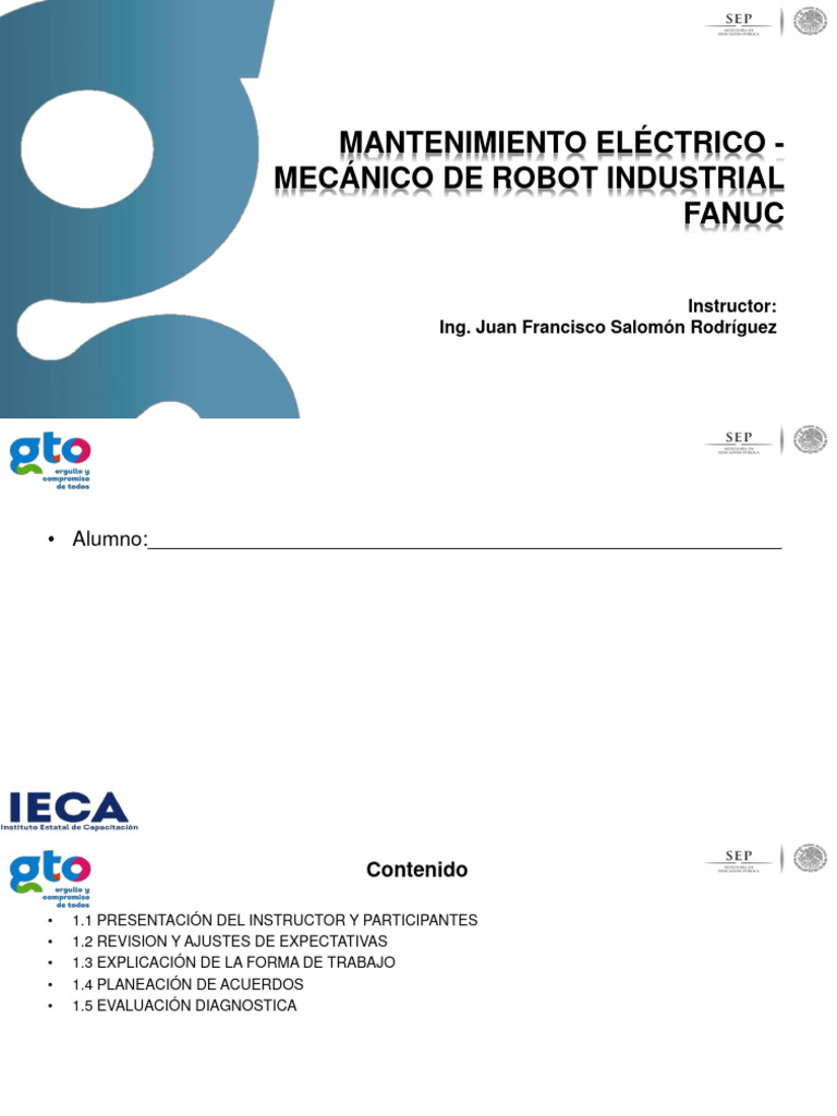Mantenimiento de Robot Industrial Fanuc | PDF | Robot | Robótica