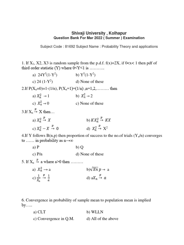 B.Sc. III STATISTICS (Paper XIII) | PDF | Teaching Mathematics ...