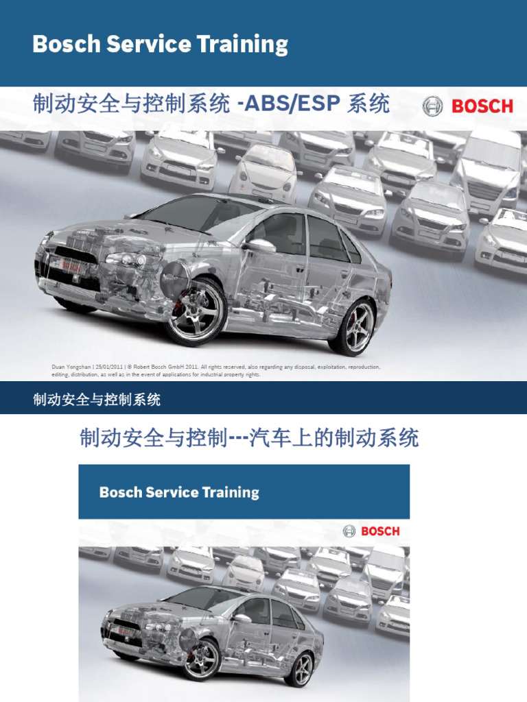 Abs Esp Bosch版课件 | PDF | Automotive Industry | Vehicles