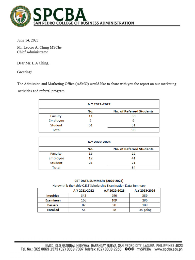 SPCBA Header and Footer 3 | PDF