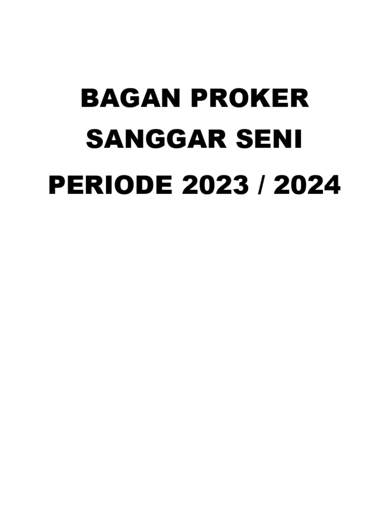 Bagan Proker Osis 2023 2024 | PDF