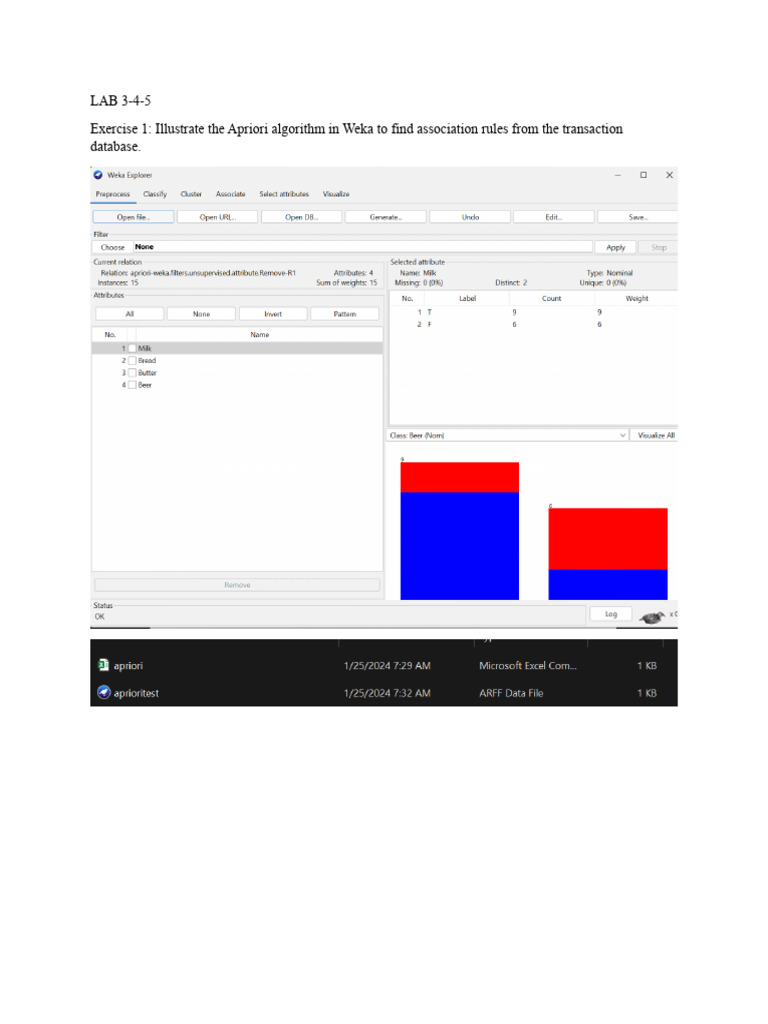 Apriori Algorithm Analysis in Weka | PDF