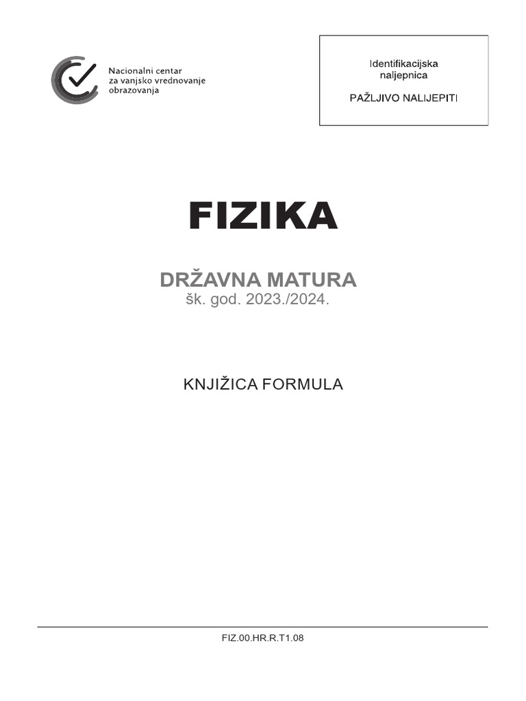 Fiz Formule | PDF