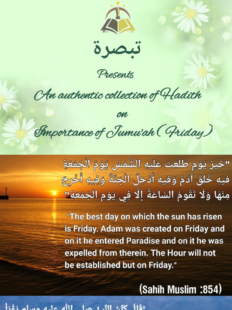 Authentic Hadith collection on Friday - تبصرة | PDF