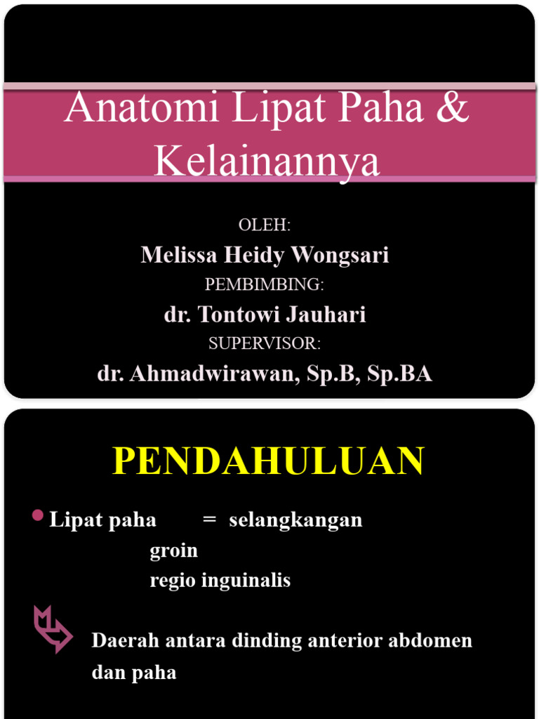 Anatomi Lipat Paha Dan Kelainannya | PDF | Sains & Matematika