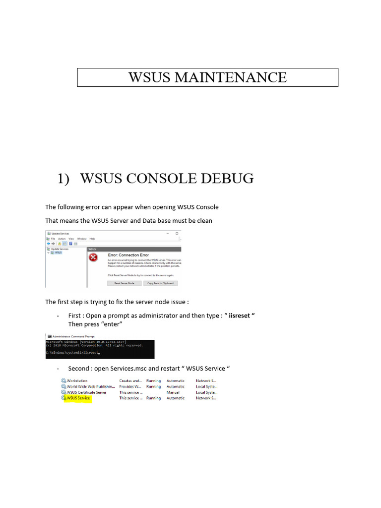 WSUS Server and Database Maintenance | PDF | Databases | Microsoft Sql Server