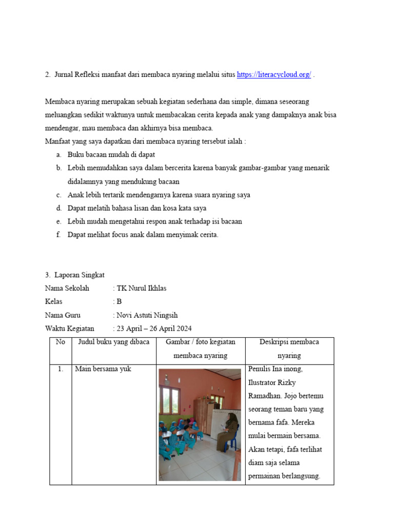 Manfaat Membaca Nyaring untuk Anak | PDF