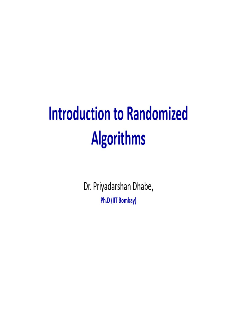 Randomized Algorithms-April 2023-Handouts | PDF | Applied Mathematics ... Randomized Algorithms-April 2023-Handouts | PDF | Applied Mathematics ...