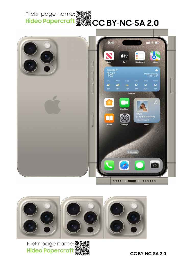 Iphone 15 Pro Max Titanium (Papercraft) | PDF