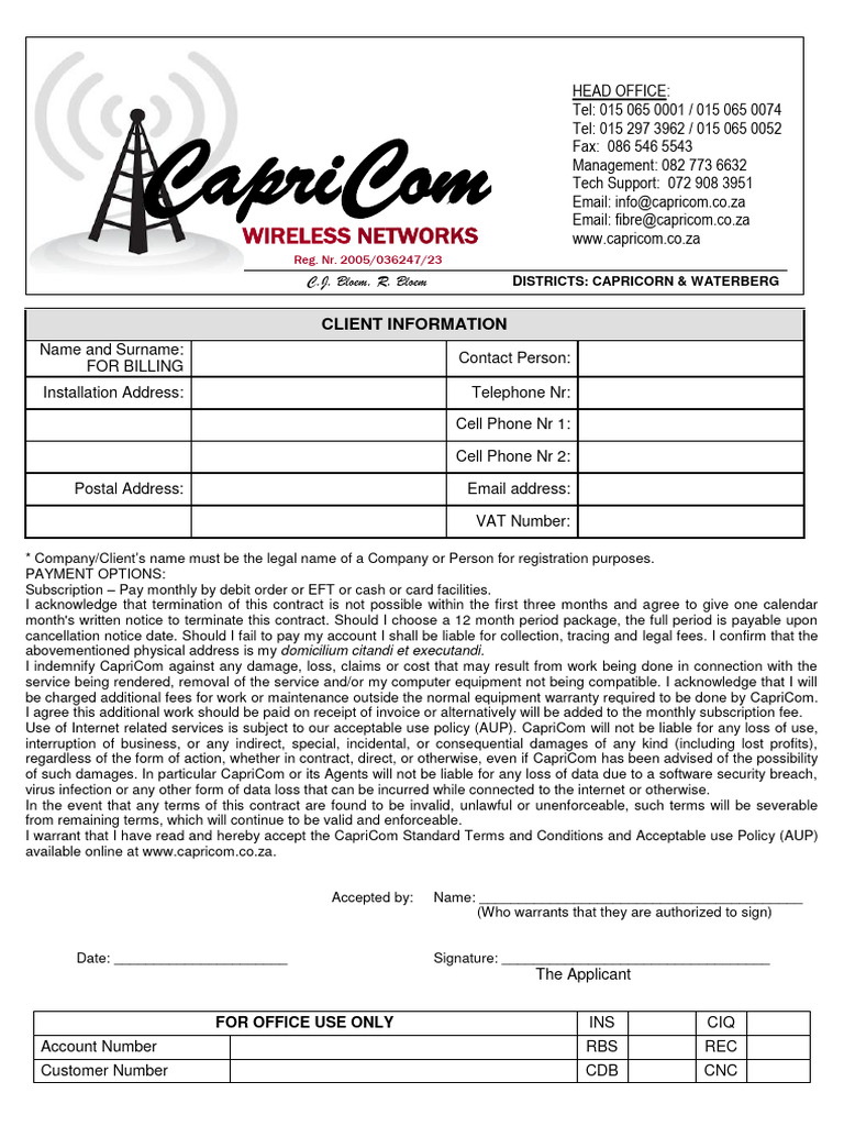 CWN Application Form | PDF | Debit Card | Fee
