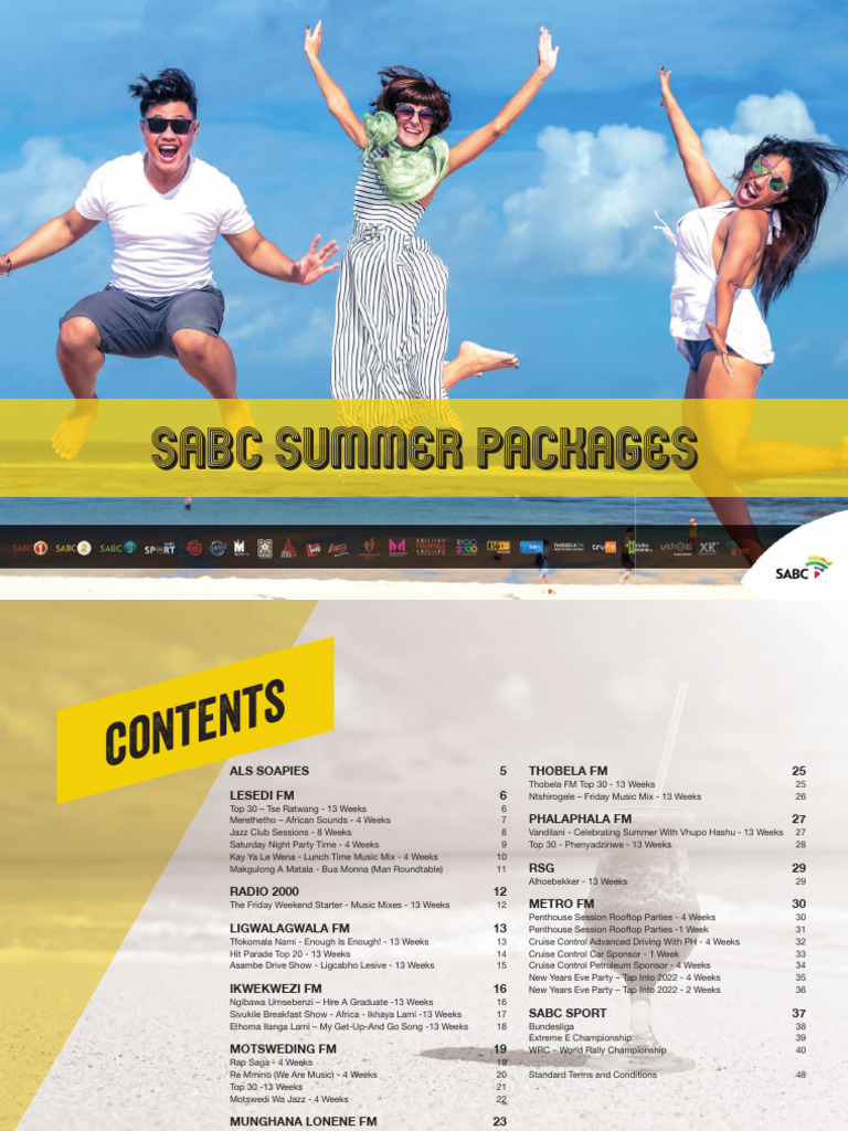 Sabc Summer Packages | PDF | Advertising | Social Media
