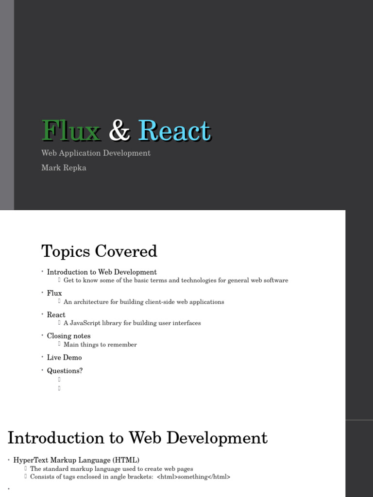 2015 Fall Flux - React RITLug | PDF | World Wide Web | Internet & Web