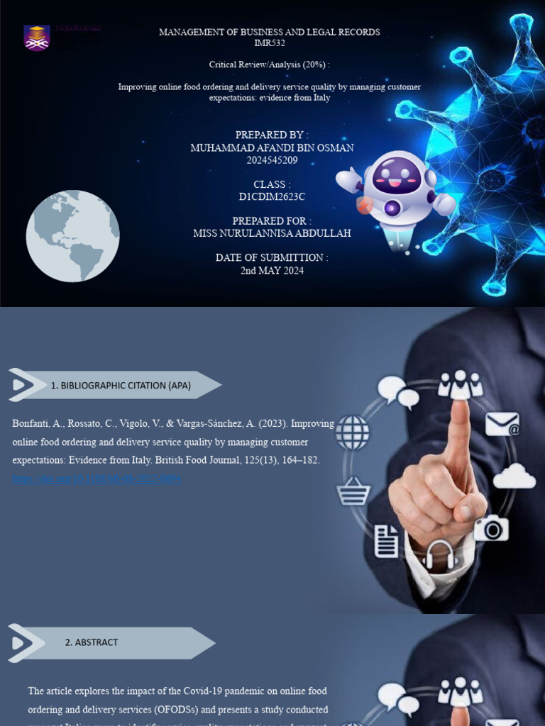 Assingment 1 - Slide Present - Imr532 | PDF | Customer Satisfaction | Business Process