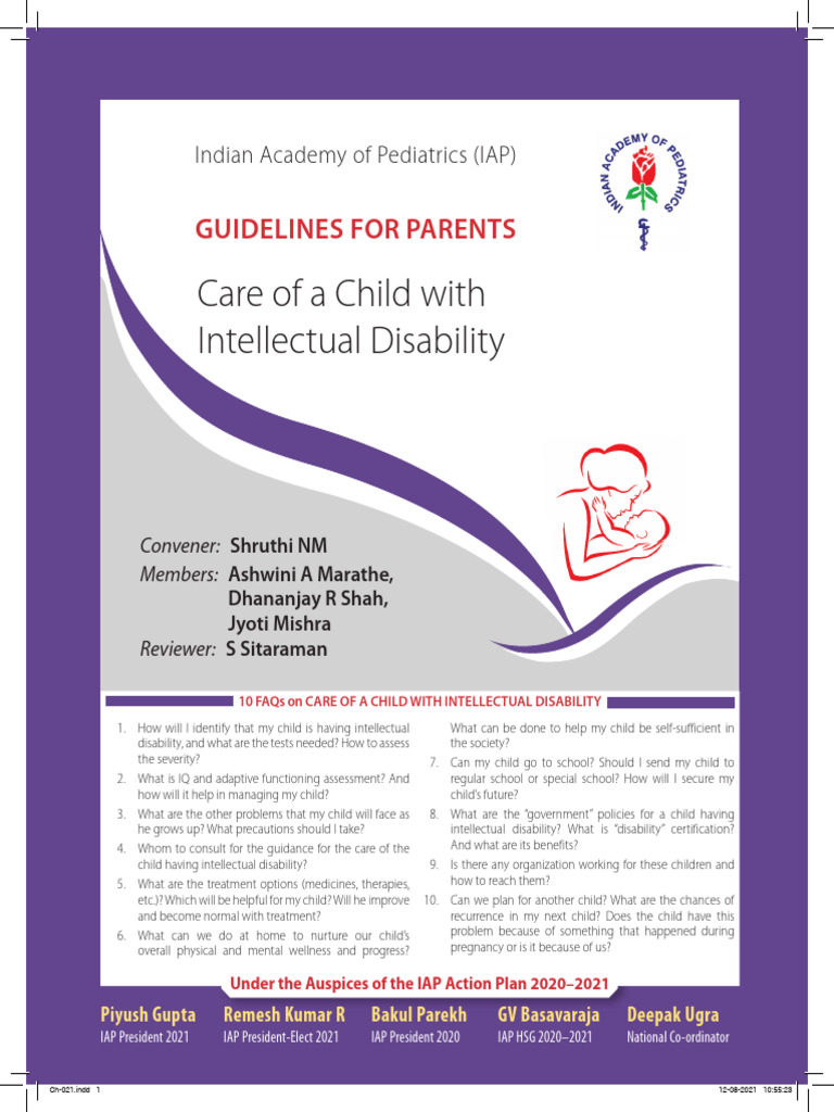 Parent Counselling - Care of A Child With Intellectual Disability | PDF ...